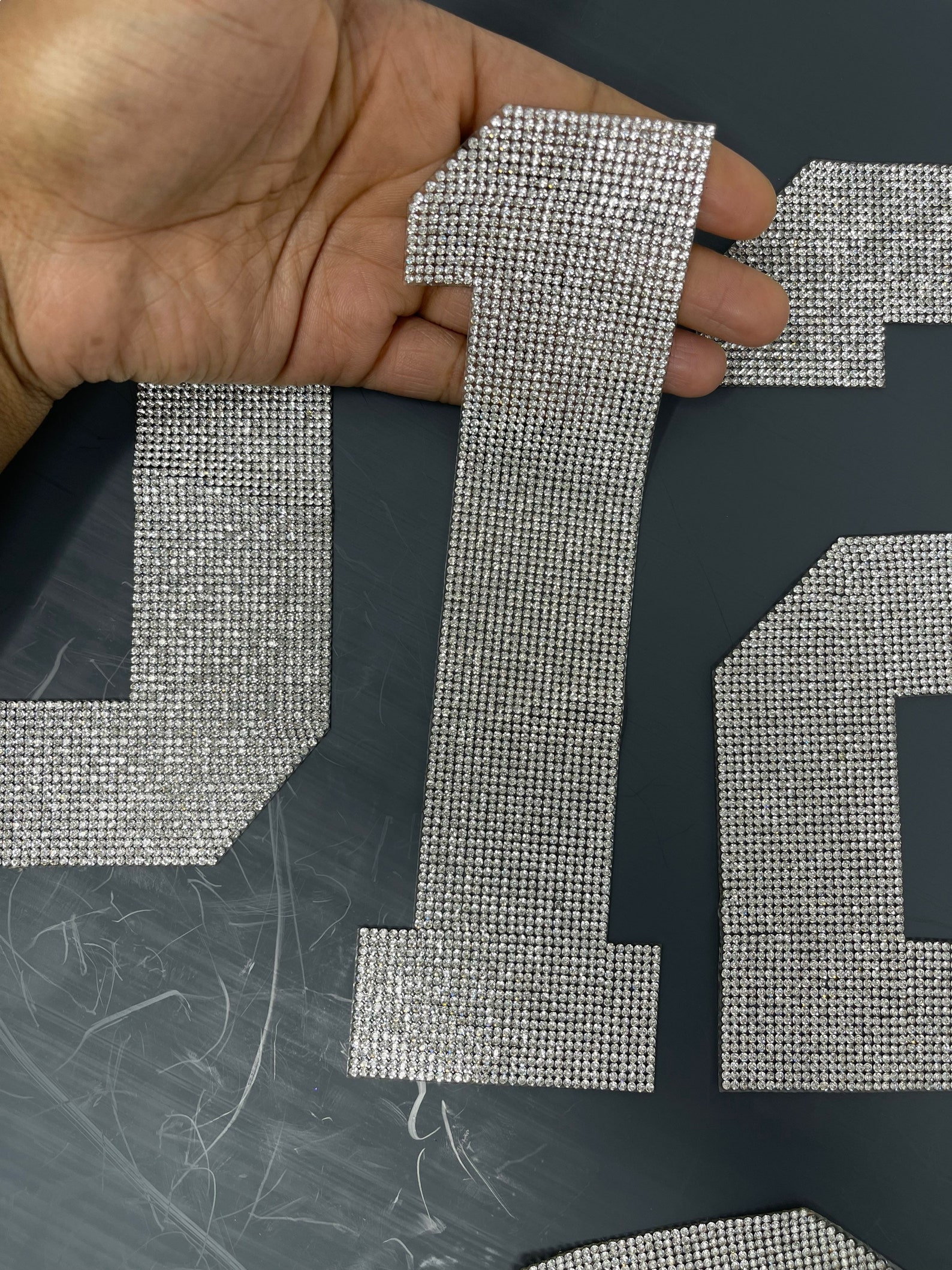 Large Rhinestone Number Patches Choose Your Number 0 9 - Etsy