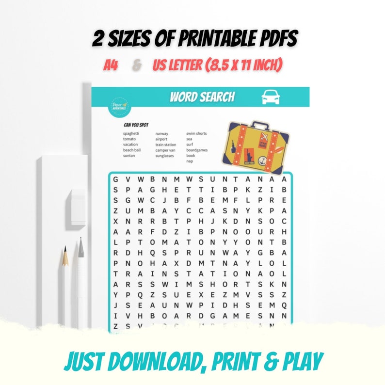Road Trip Games: Kid's Word Scramble, Charades (PDF Download) - Etsy