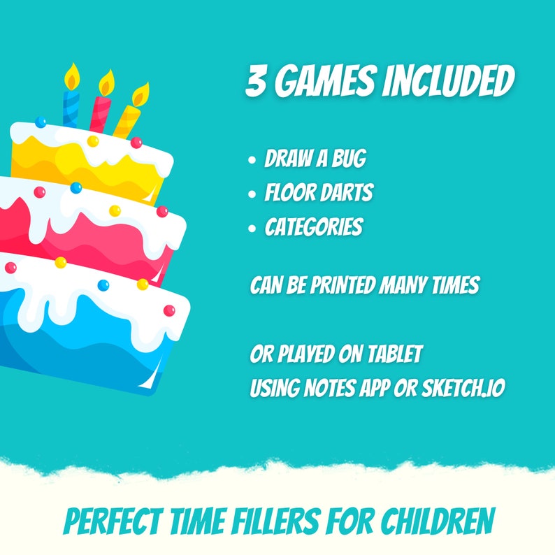 Printable Birthday Games Bundle | Family Printable Game & Kid Escape ...