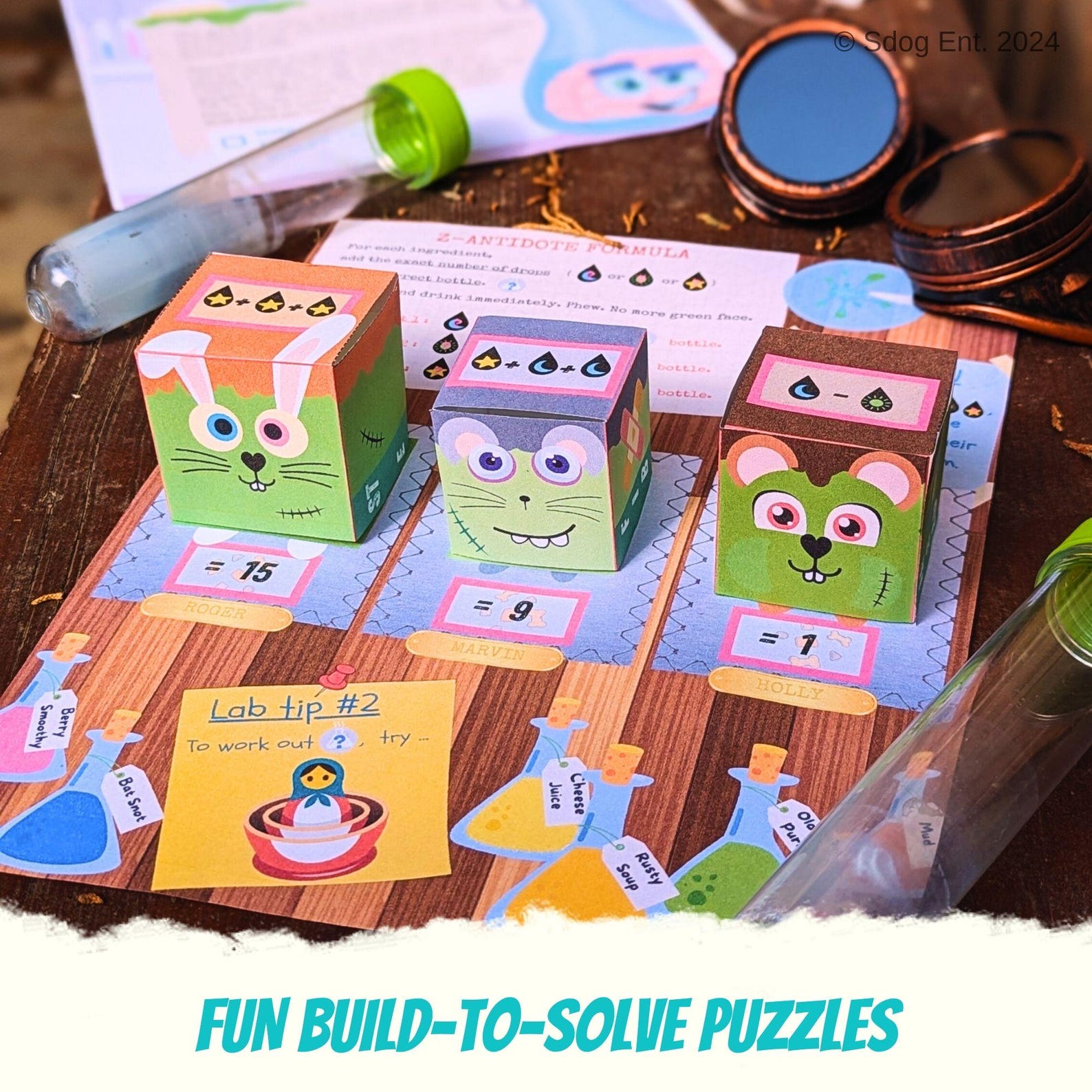 Halloween Zombie Escape Room Kit for Kids | Family Printable Game & Kid ...