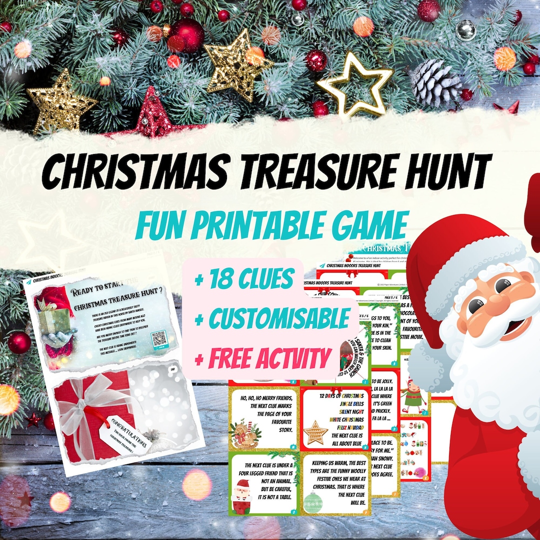 Christmas Treasure Hunt: Printable Family Game & Escape Room (PDF) - Etsy