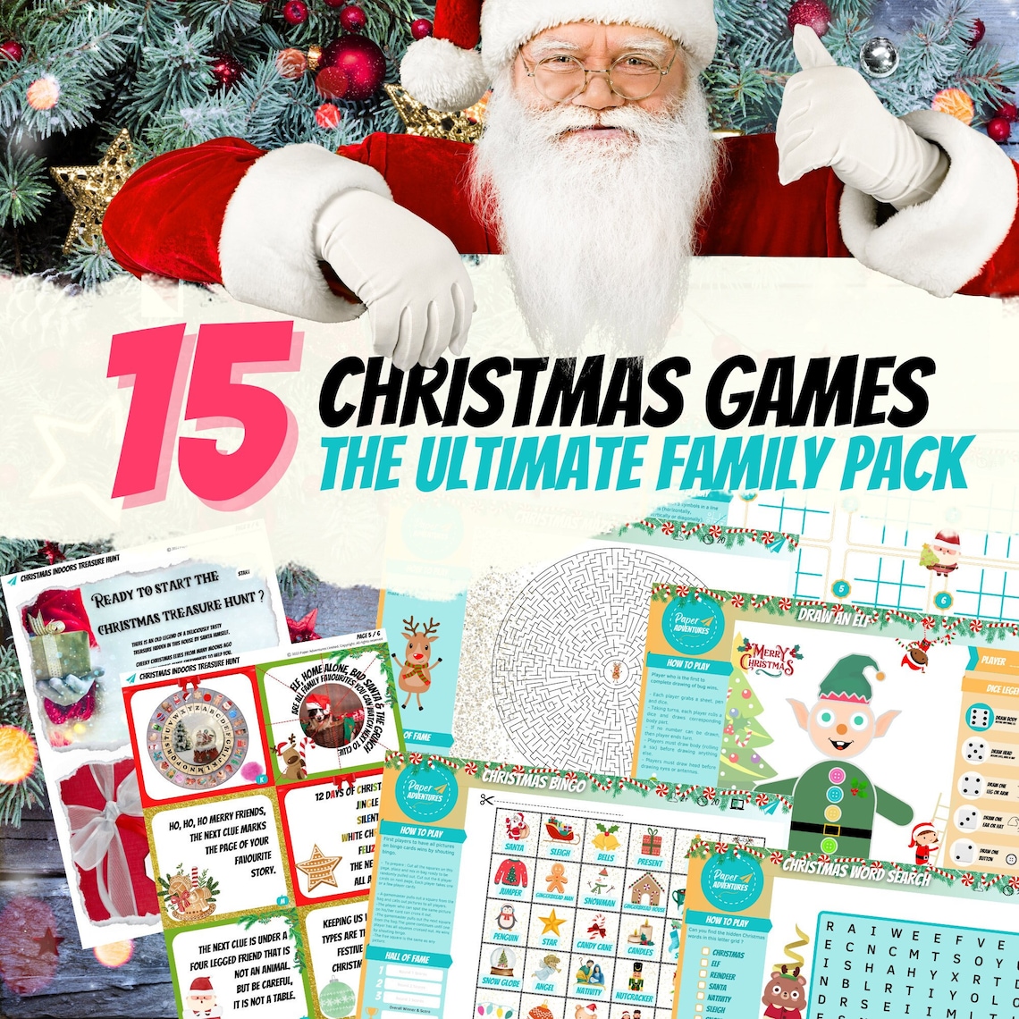 Christmas Printable Game Pack: Family Festive Games (PDF Download) - Etsy