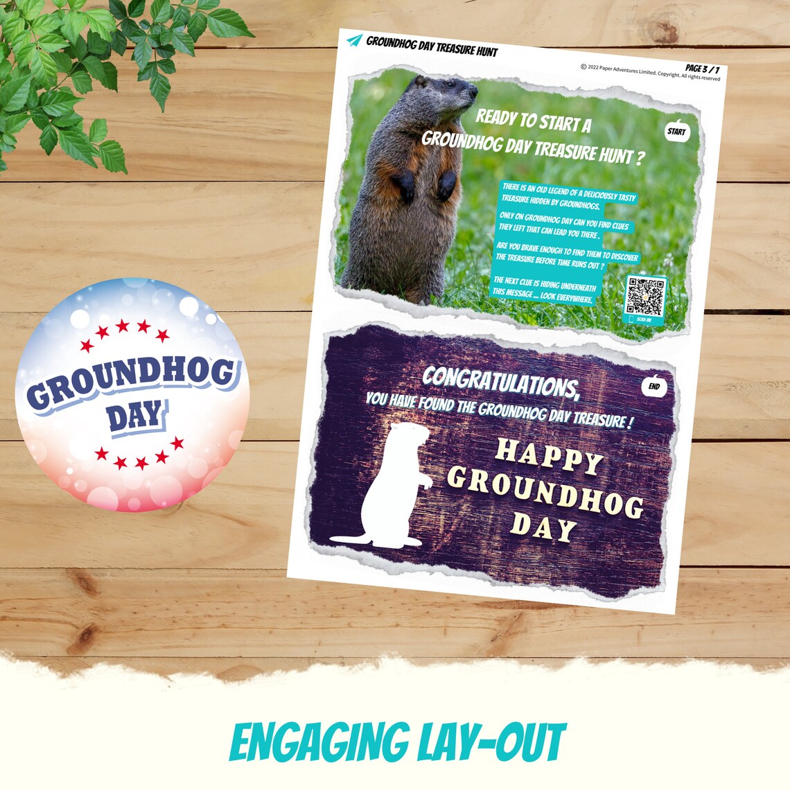 Groundhog Day Treasure Hunt: Printable Family Game (digital Download ...