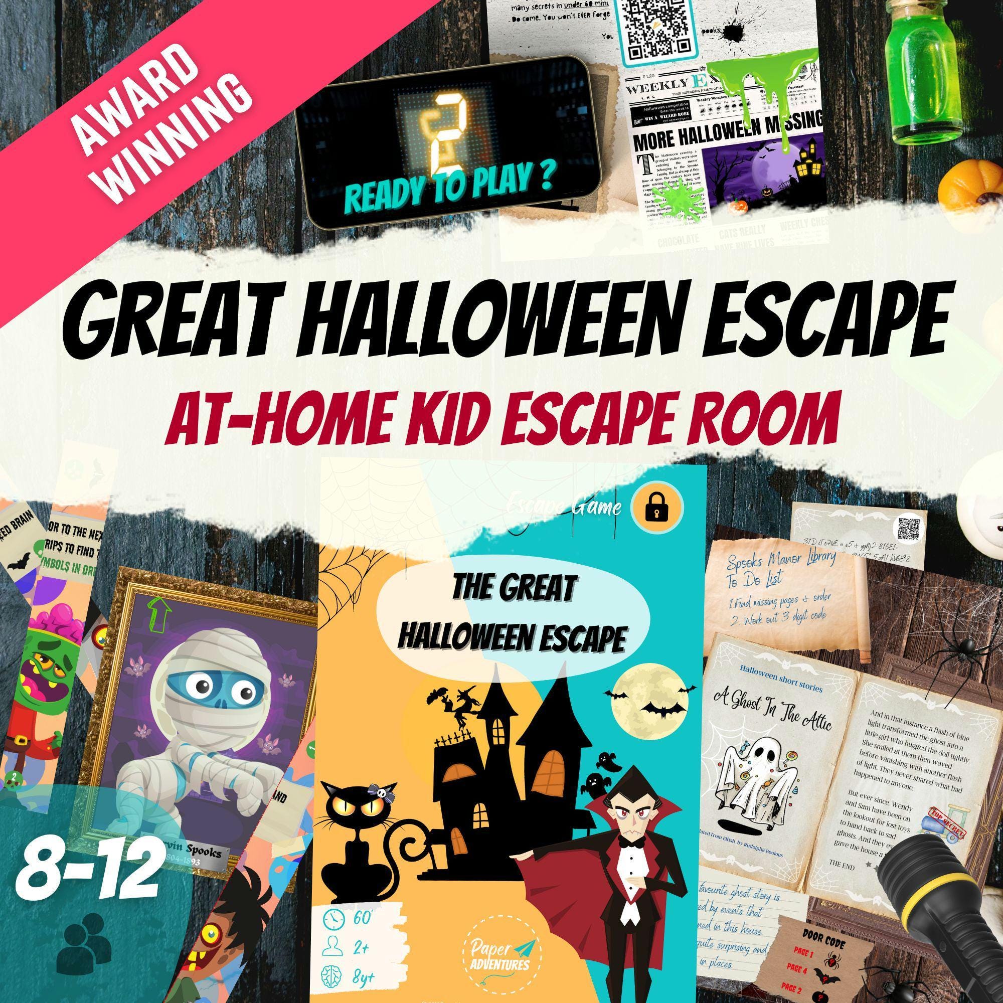 Halloween Escape Room Kit: Spooky Family DIY Game (printable) - Etsy