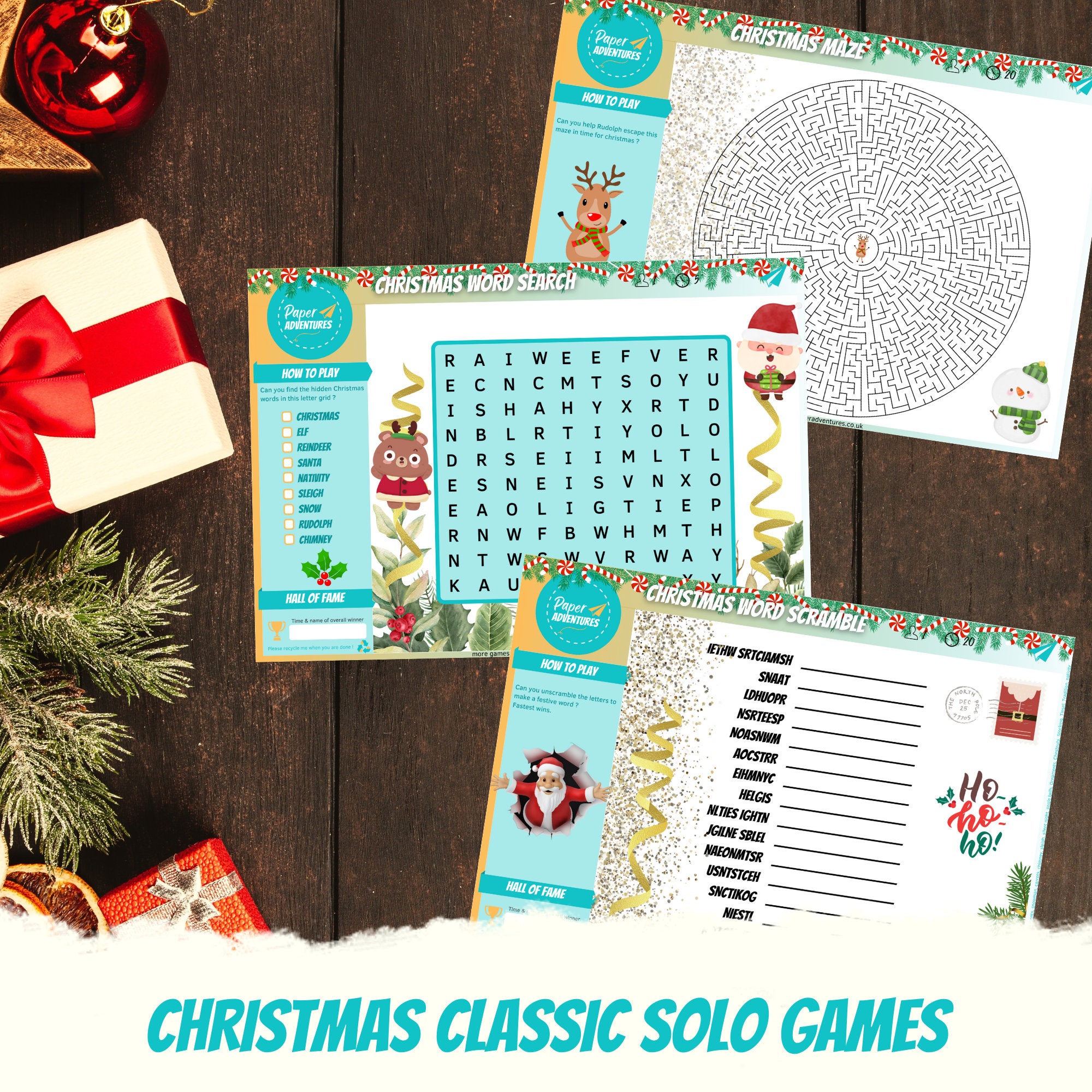 Christmas Printable Game Pack: Family Festive Games (PDF Download) - Etsy