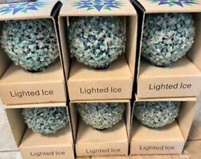 6 Vintage GE Lighted Ice Christmas Replacement Bulbs Sugared Blue - Etsy
