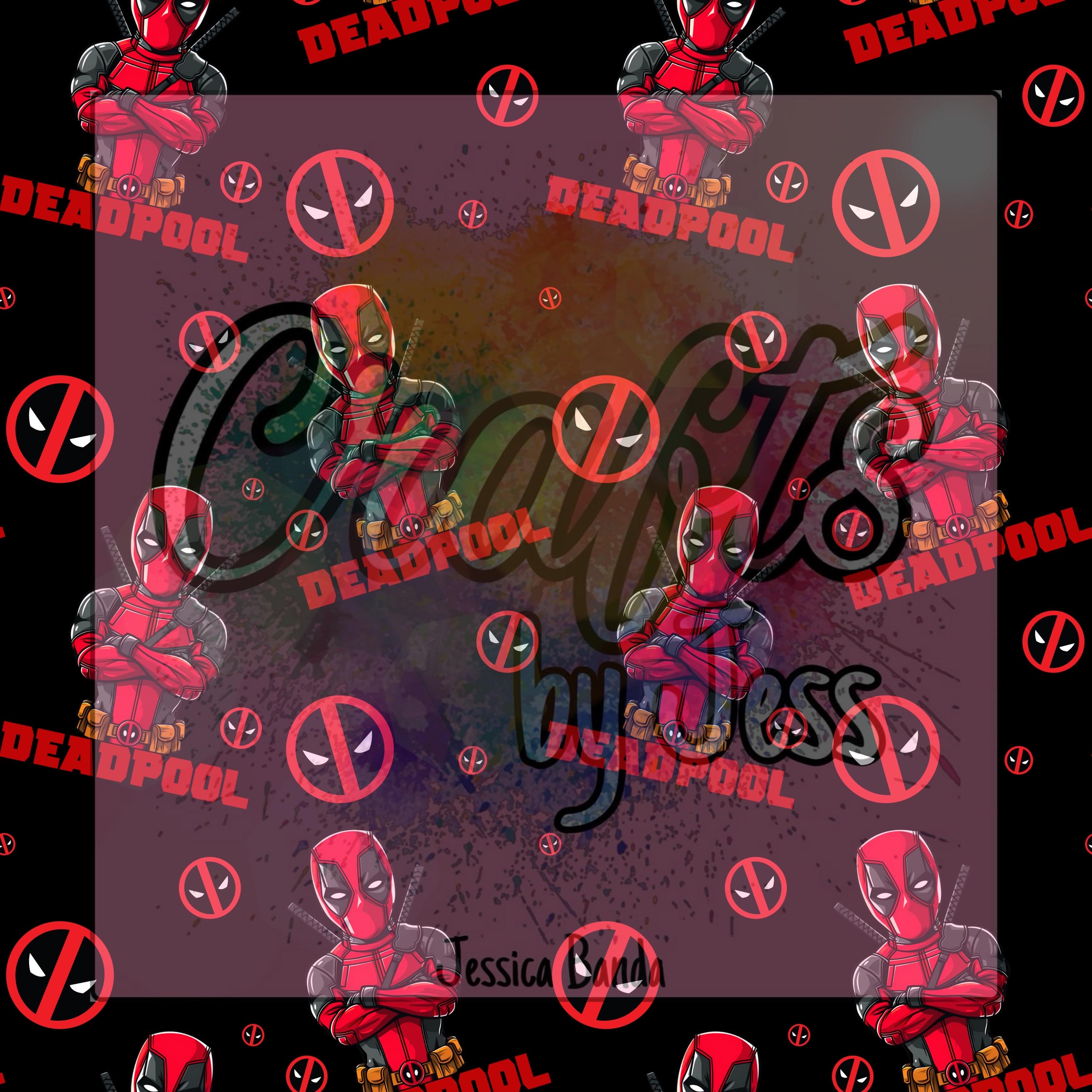 Deadpool Black BG Seamless Pattern - Etsy