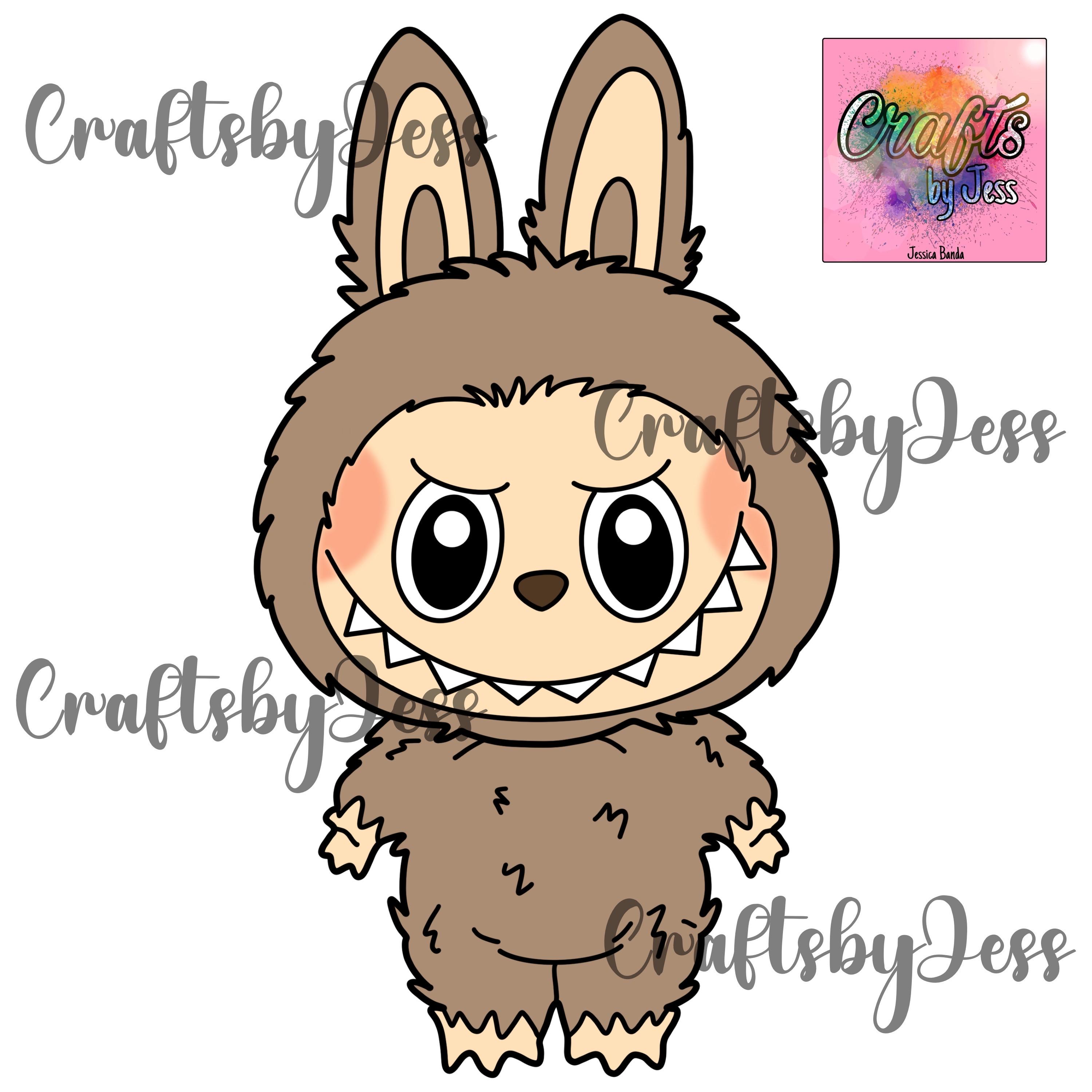 Toffee Labubu PNG Transparent Background - Etsy