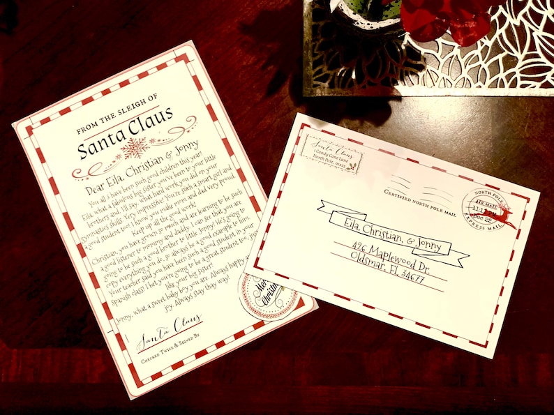 Official Santa Letterhead Stationary AND Official Santa Stamped ...