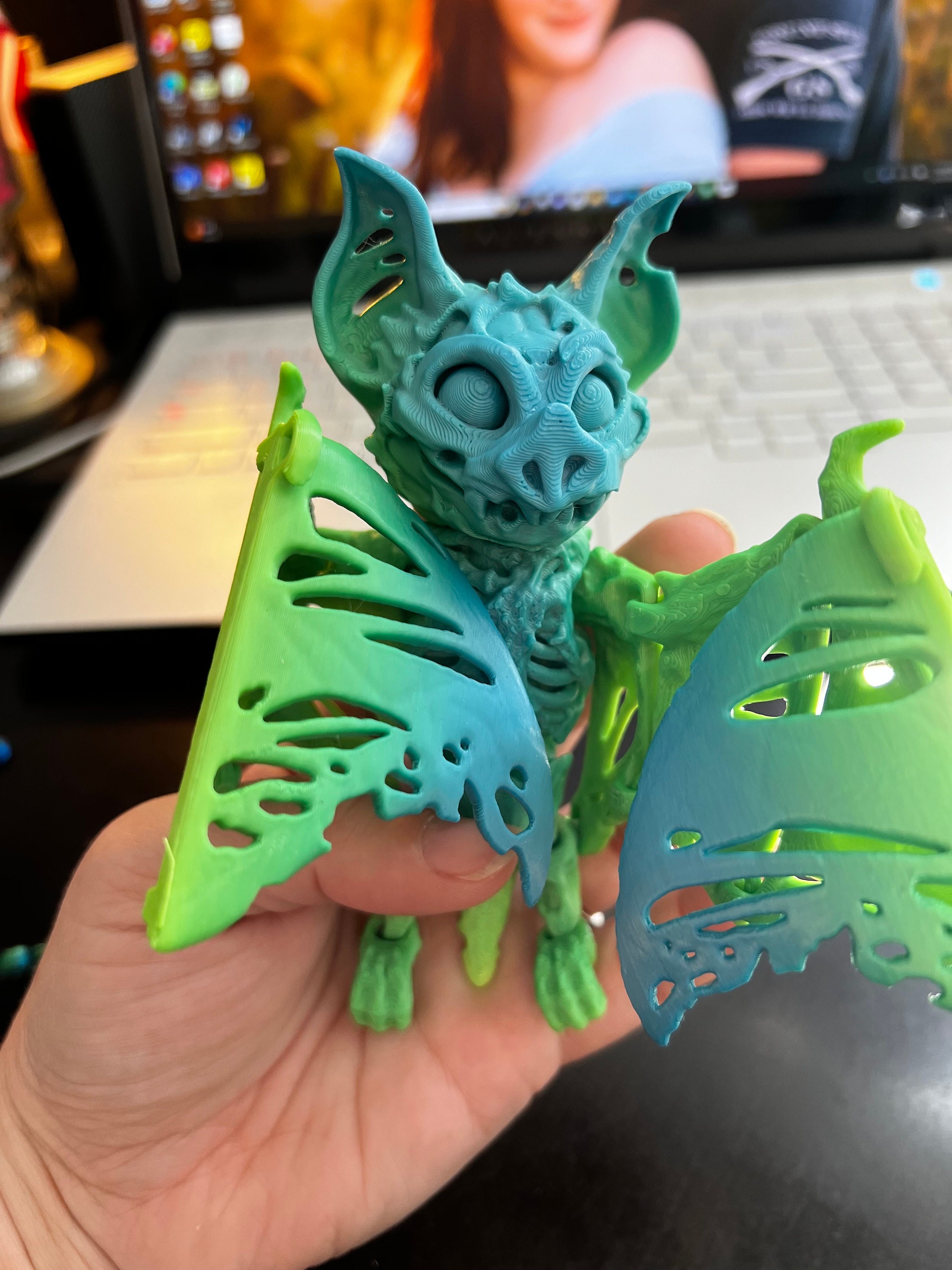 3D Printed Articulated Zombie Bat - Etsy