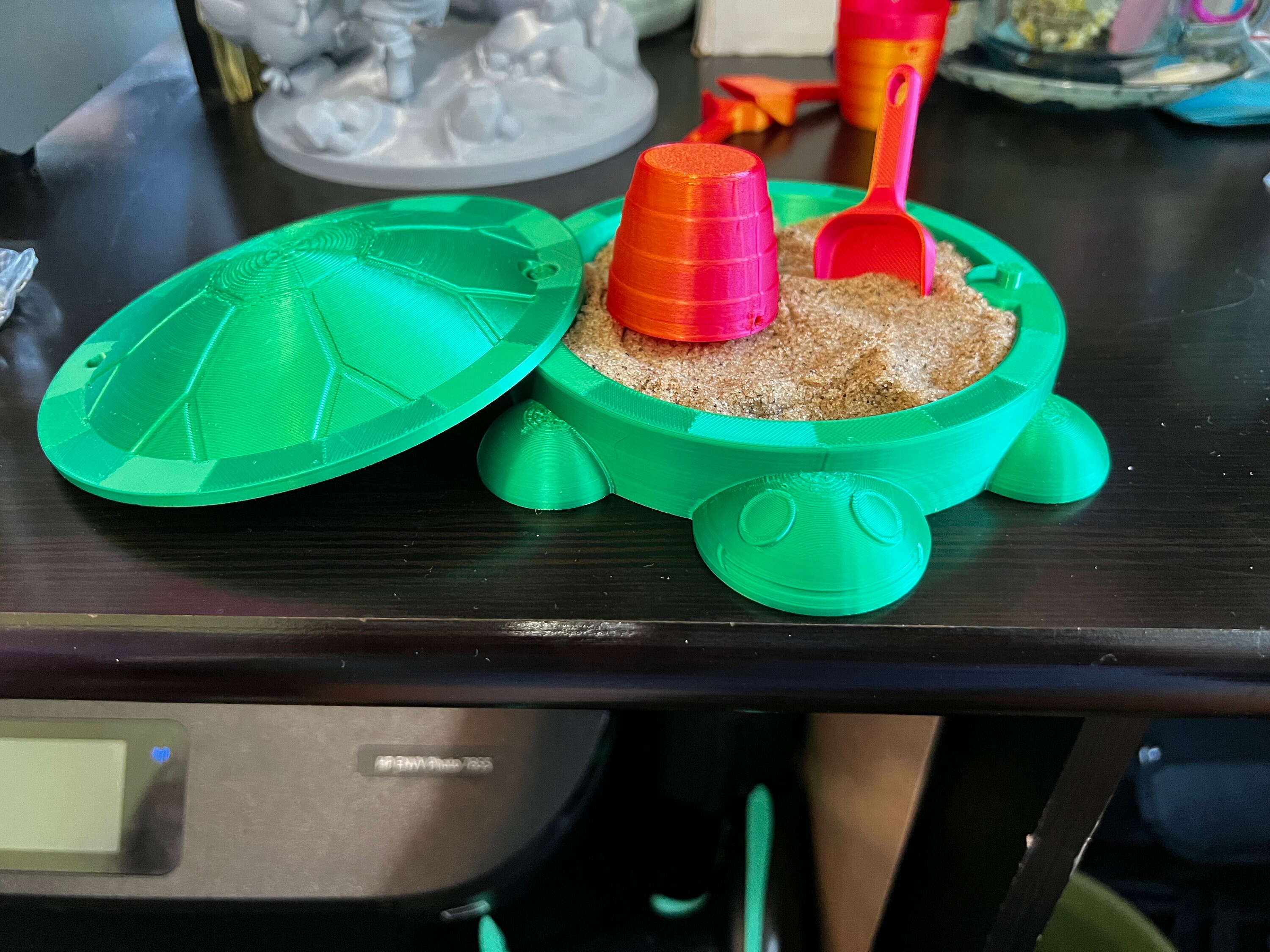 3D Printed Turtle Sandbox With Sand and Toys Included - Etsy