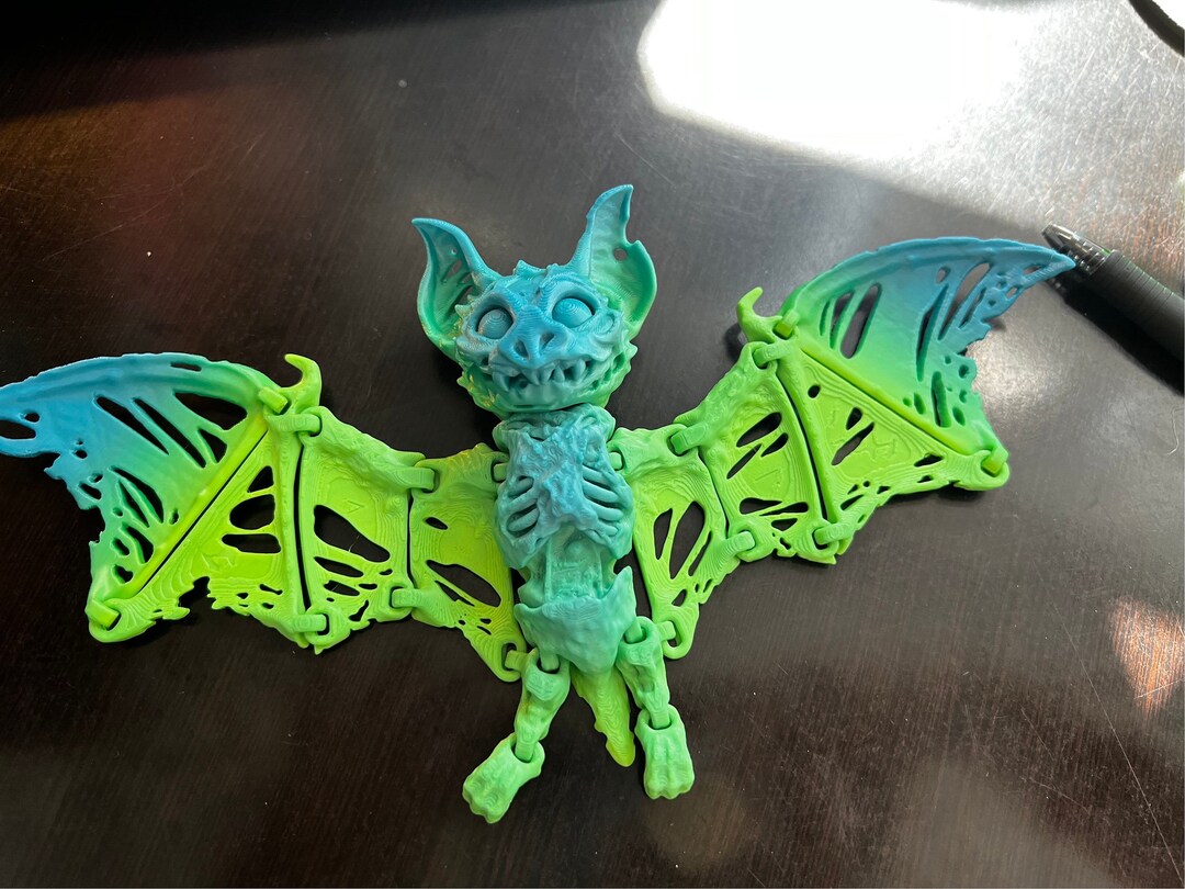 3D Printed Articulated Zombie Bat - Etsy