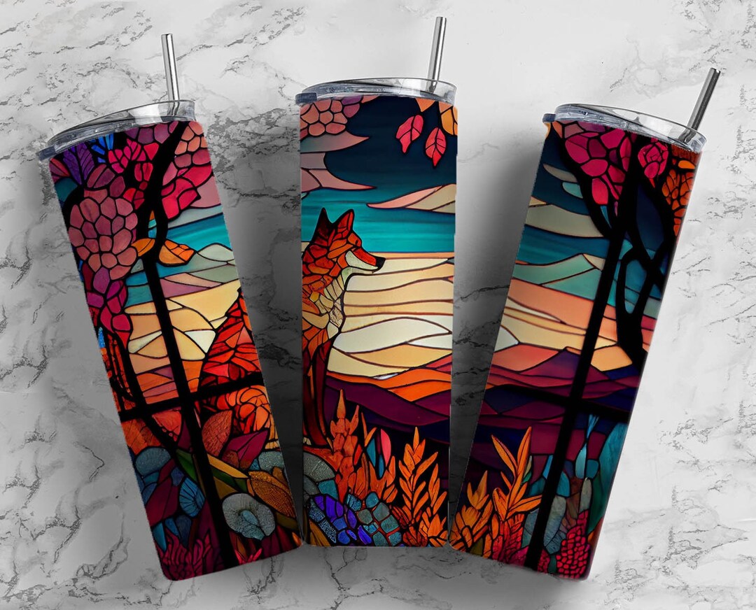 Wolf Stained Glass Cup - Etsy