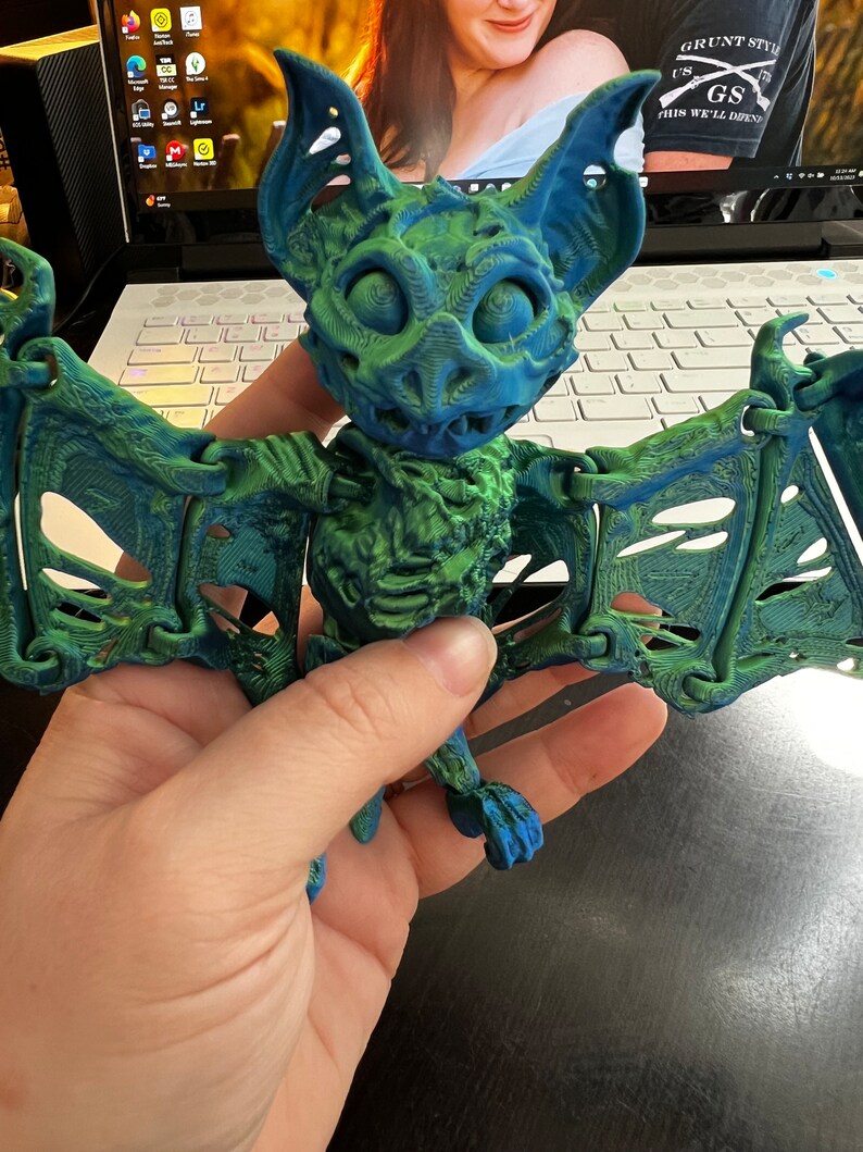 3D Printed Articulated Zombie Bat - Etsy