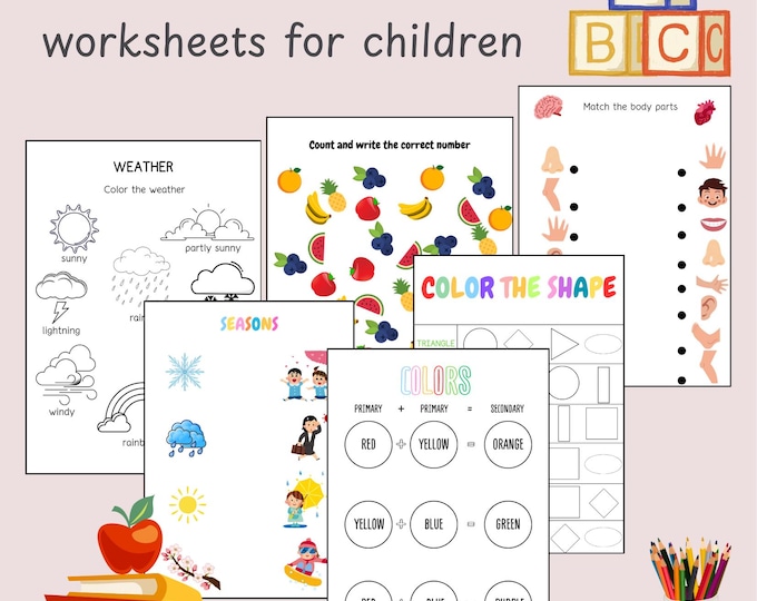 Educational Worksheets for Kids Printable Activity Sheets Learning ...
