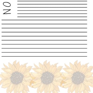 Digital Download Sunflower Notes, Notepad, Organization - Etsy