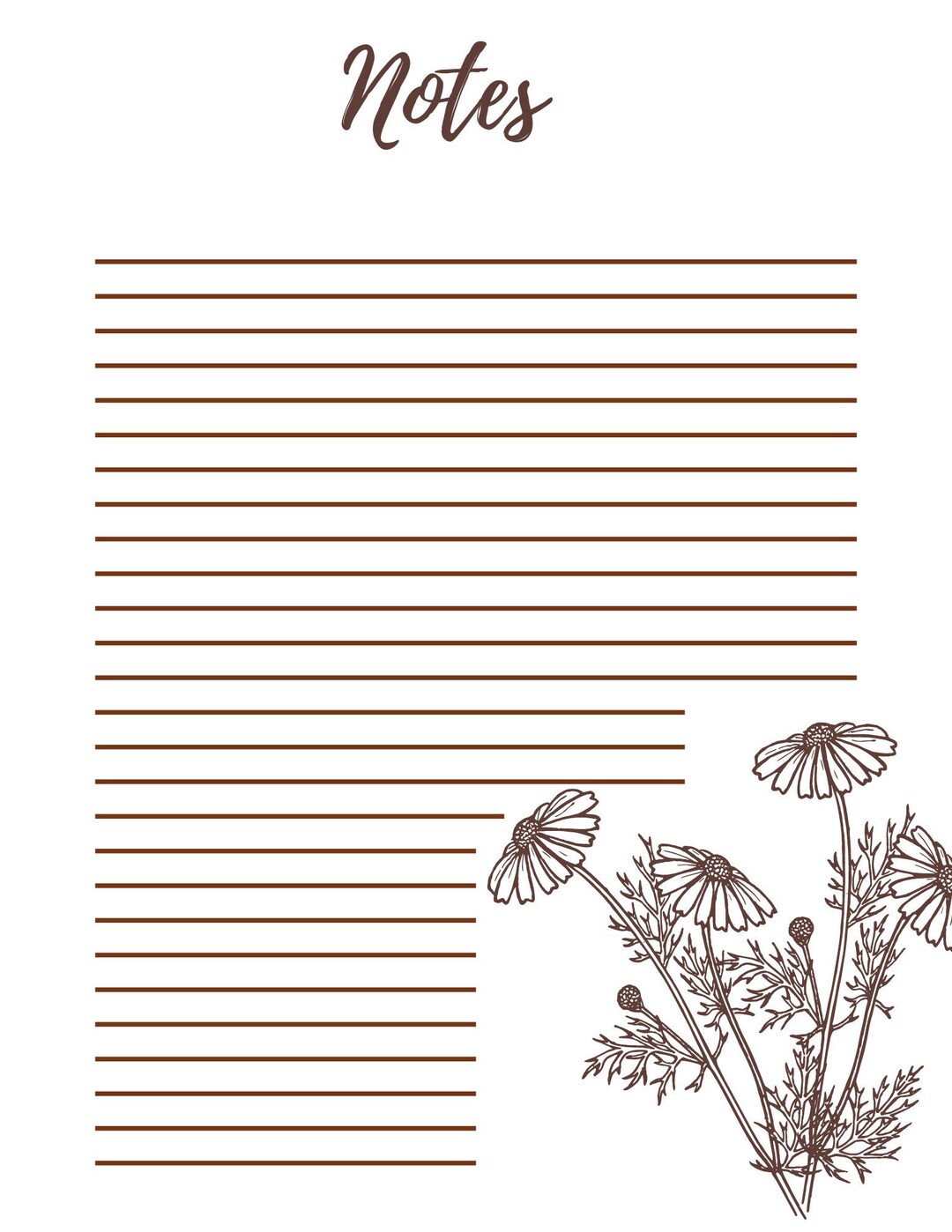 Wildflower Notes, Digital Download - Etsy