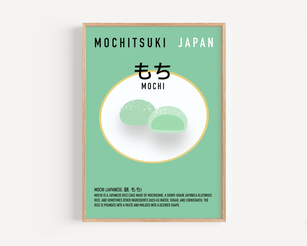 Mochi Poster, Mochi, Kitchen, Illustration, Kitchen Decor, Modern Decor ...