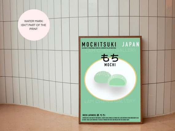 Mochi Poster Mochi Kitchen Illustration Kitchen Decor | Etsy UK