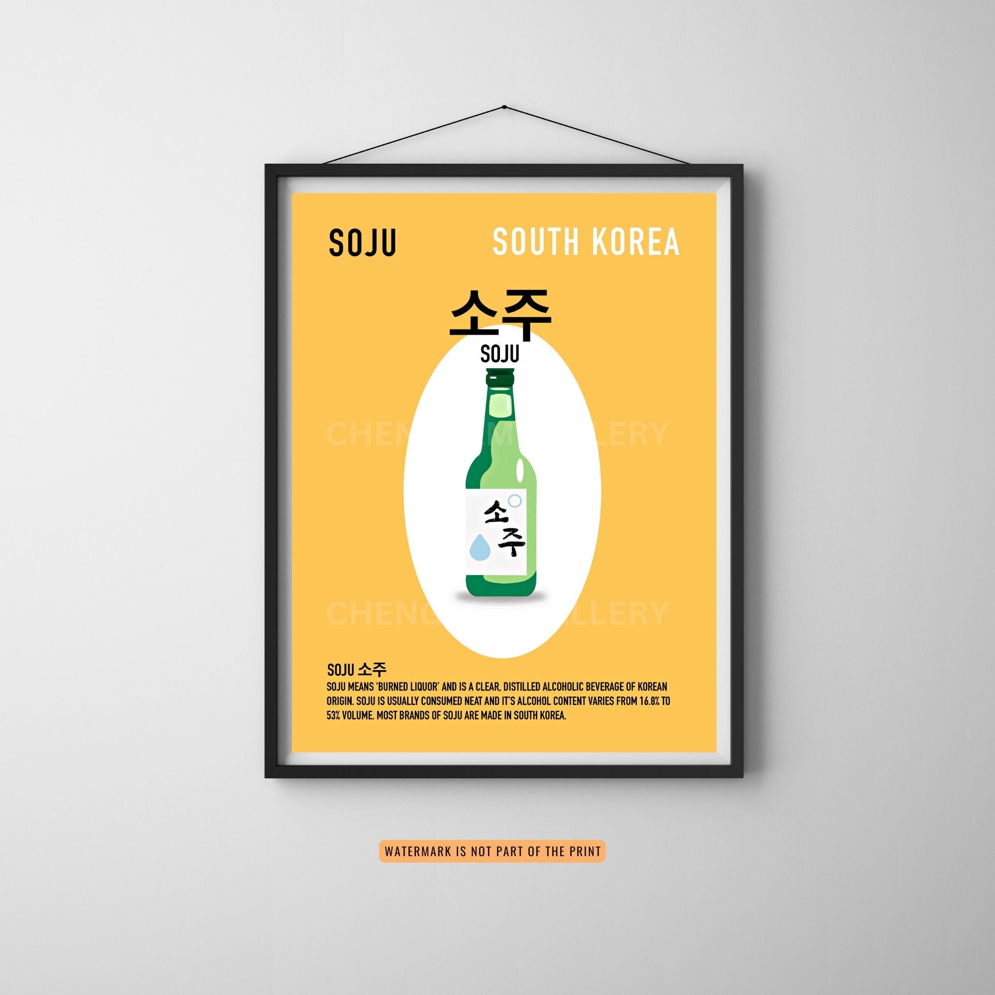 Korean Poster Soju Wall Art Korean Style Art BTS Fan Gift - Etsy UK