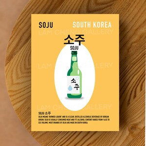 Korean Poster Soju Wall Art Korean Style Art BTS Fan Gift - Etsy