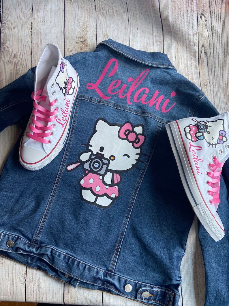 Hello Kitty Jacket Jean Jacket With Name Many Sizes - Etsy