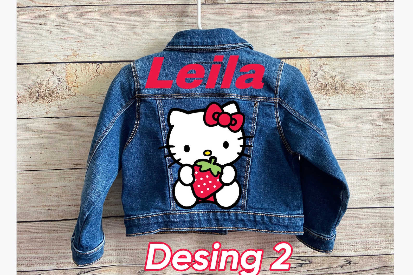 Hello Kitty Jacket, Jean Jacket With Name, Many Sizes Available - Etsy
