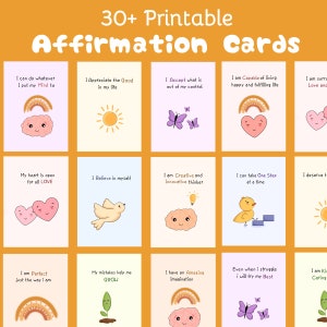 Printable Affirmation Cards for Kids Daily Affirmations Printable ...