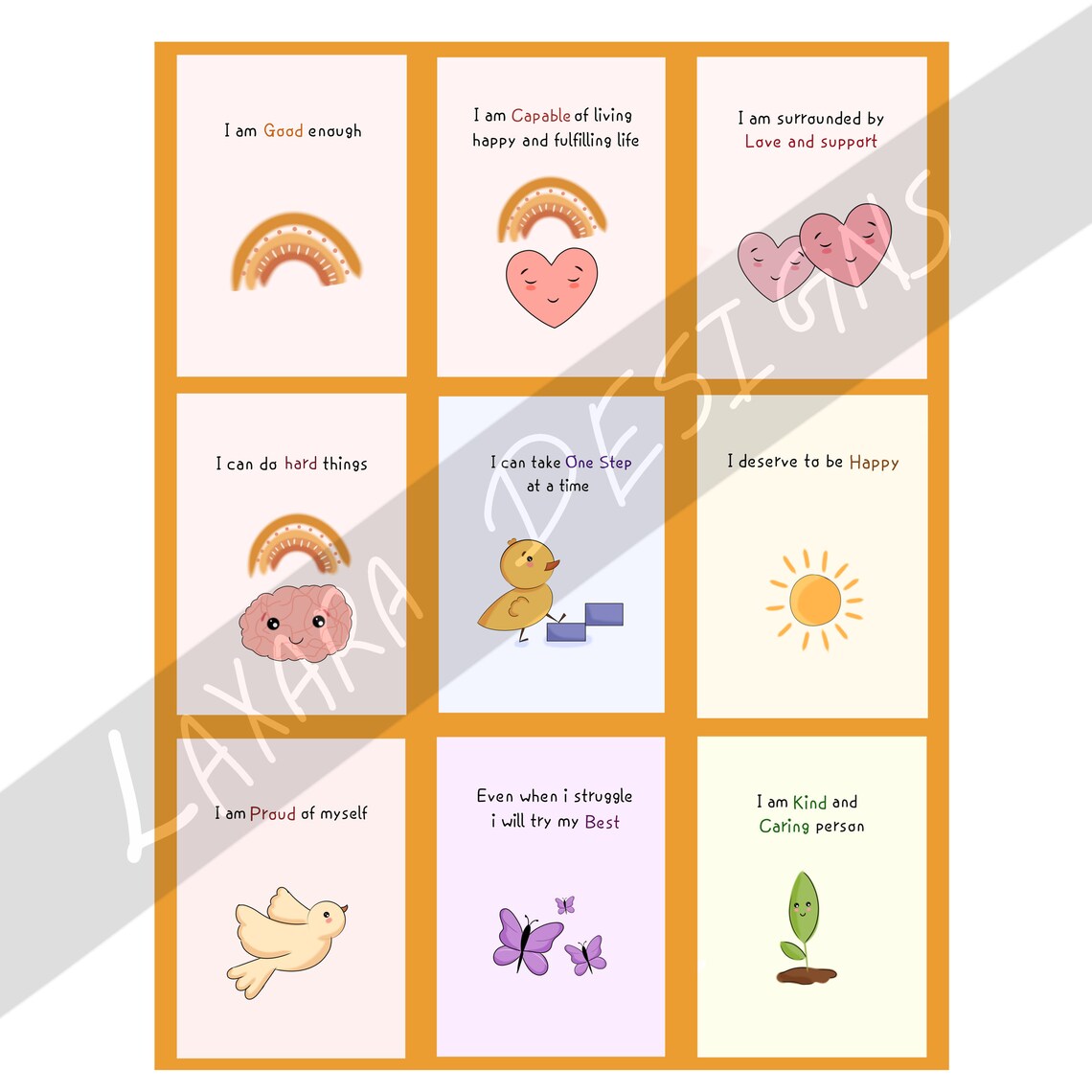 Printable Affirmation Cards for Kids Daily Affirmations Printable ...