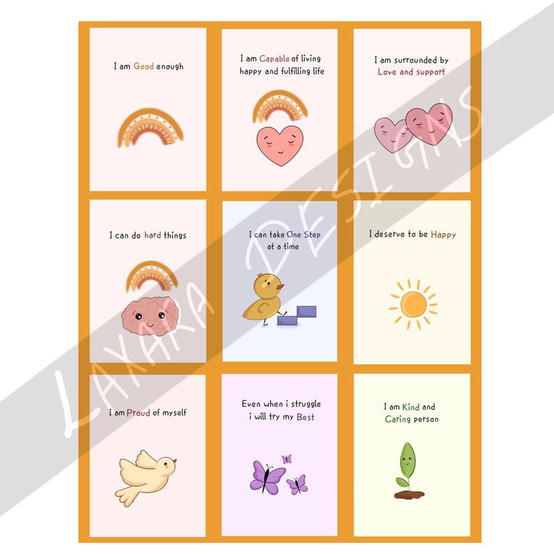 Printable Affirmation Cards for Kids Daily Affirmations Printable ...