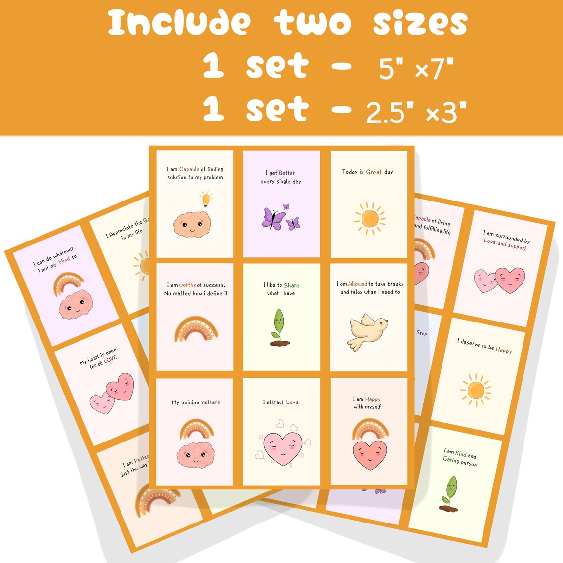 Printable Affirmation Cards for Kids Daily Affirmations Printable ...