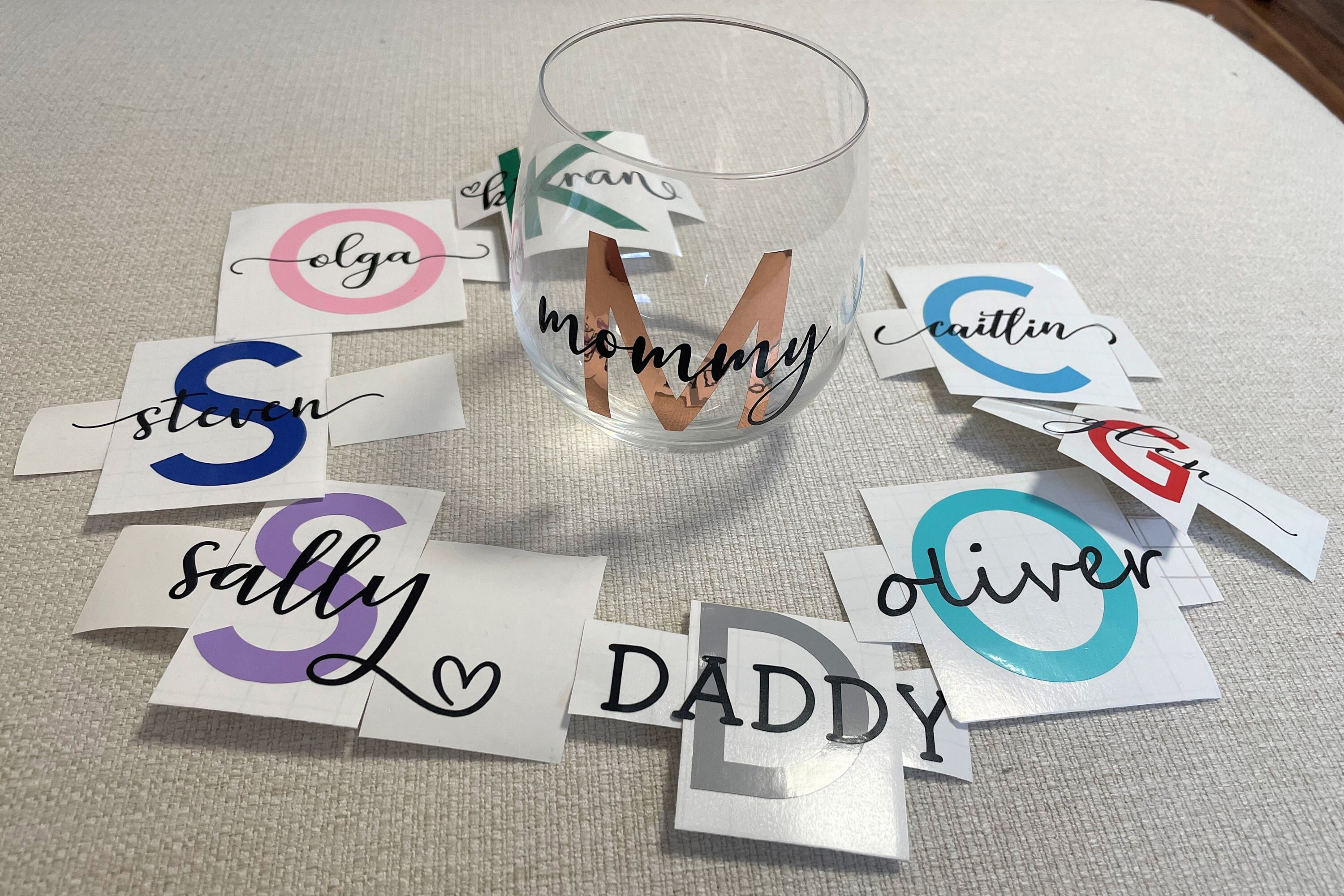 Custom Permanent Vinyl Decals Great for Glassware | Etsy