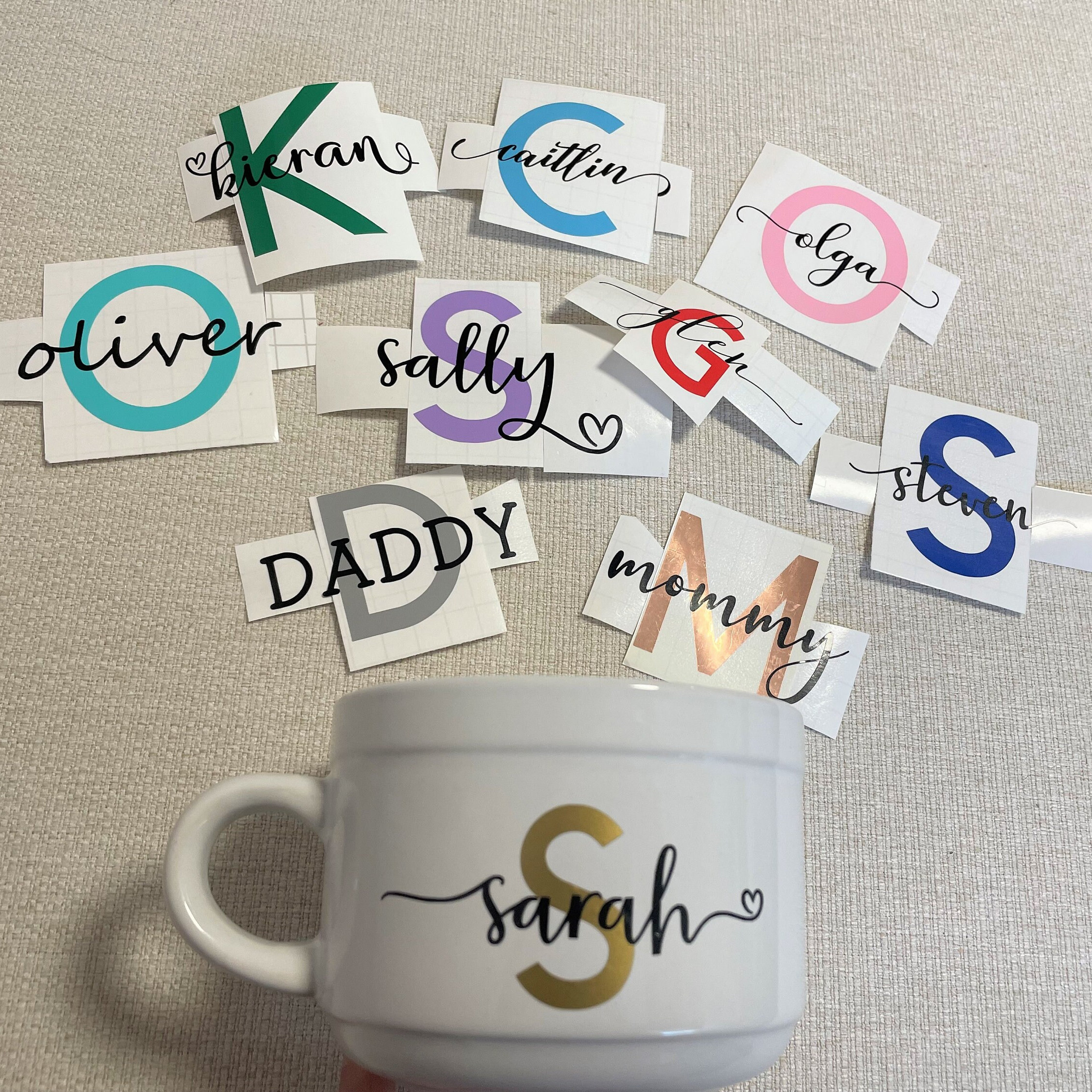 Custom Permanent Vinyl Decals Great for Glassware Such as - Etsy