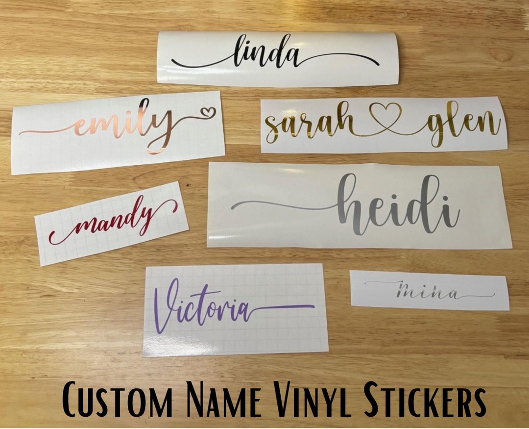 Personalized Name Decals | Large Custom Stickers | Permanent Adhesive ...