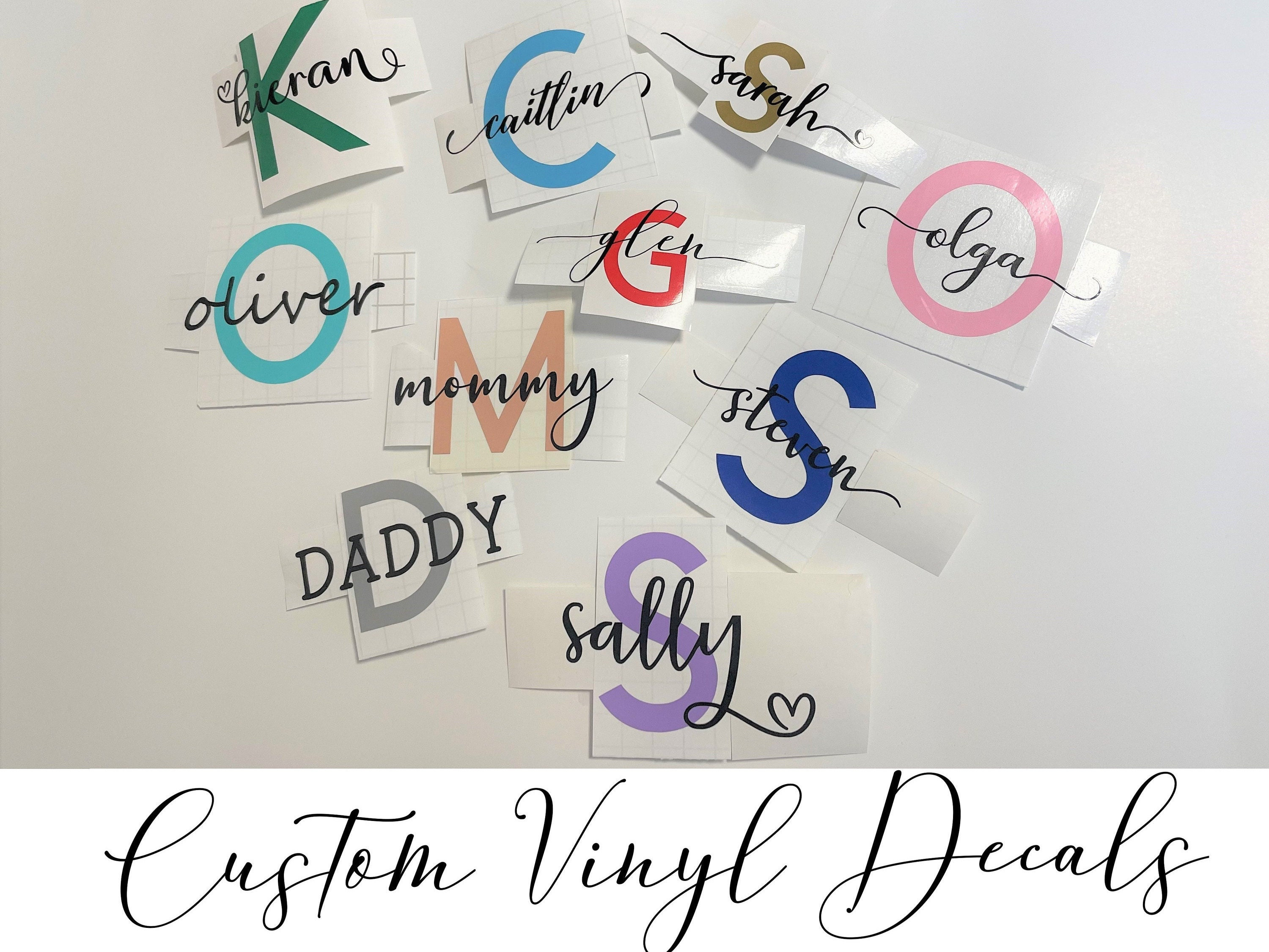 Custom Permanent Vinyl Decals Great for Glassware Such as - Etsy