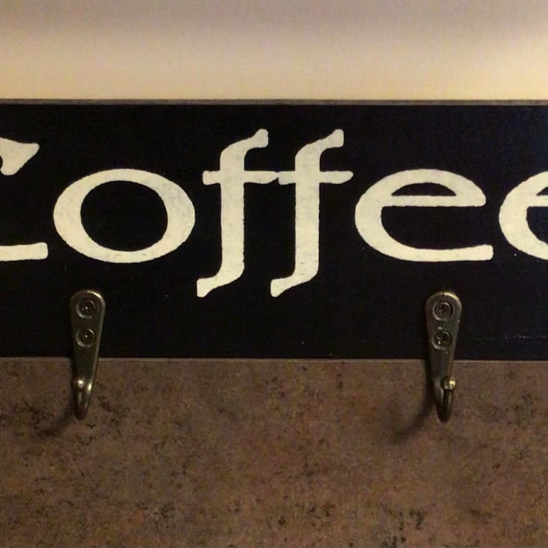 Coffee Shelf With Hooks - Etsy