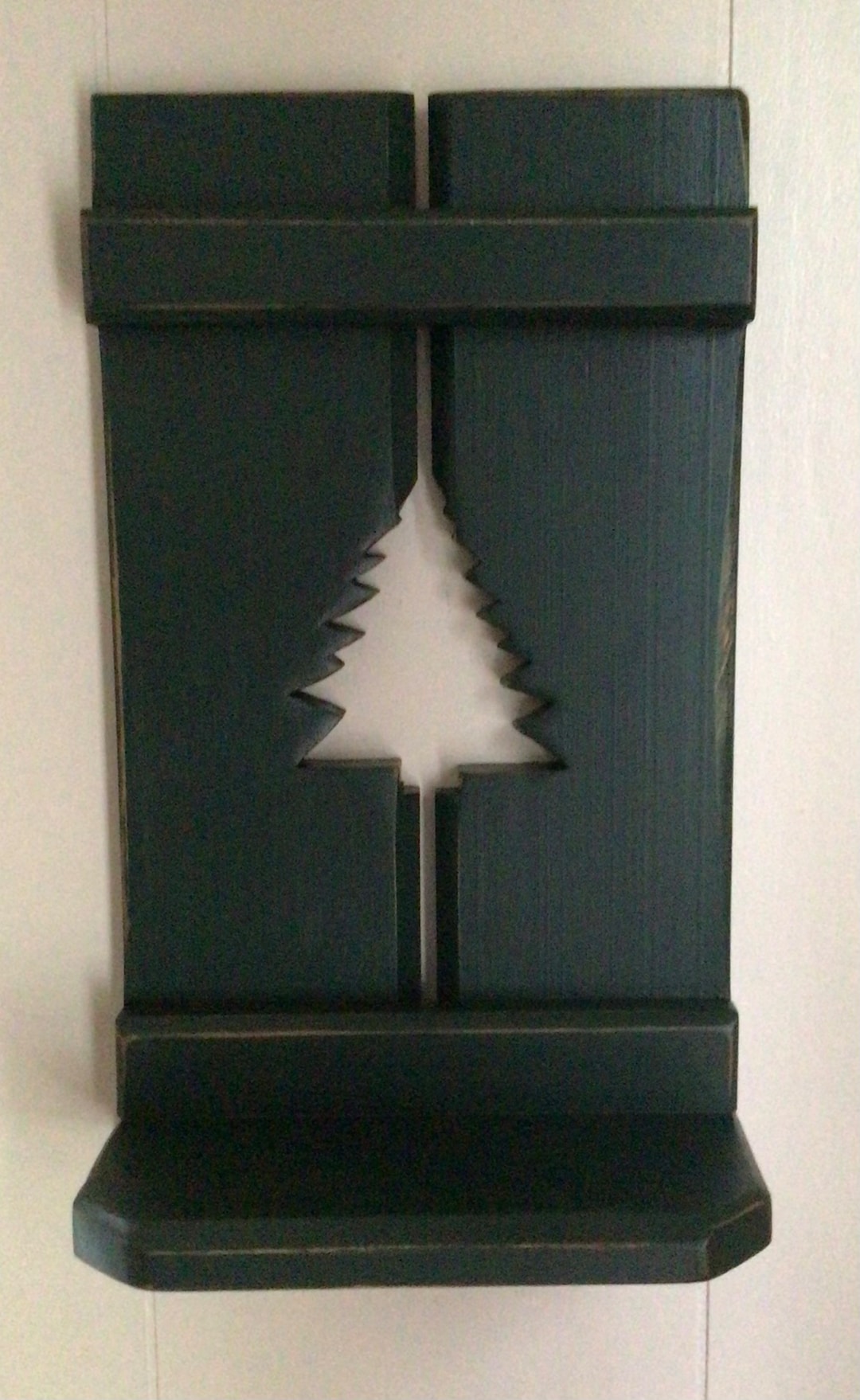 Primitive Wall Shelf With Cutout Tree - Etsy