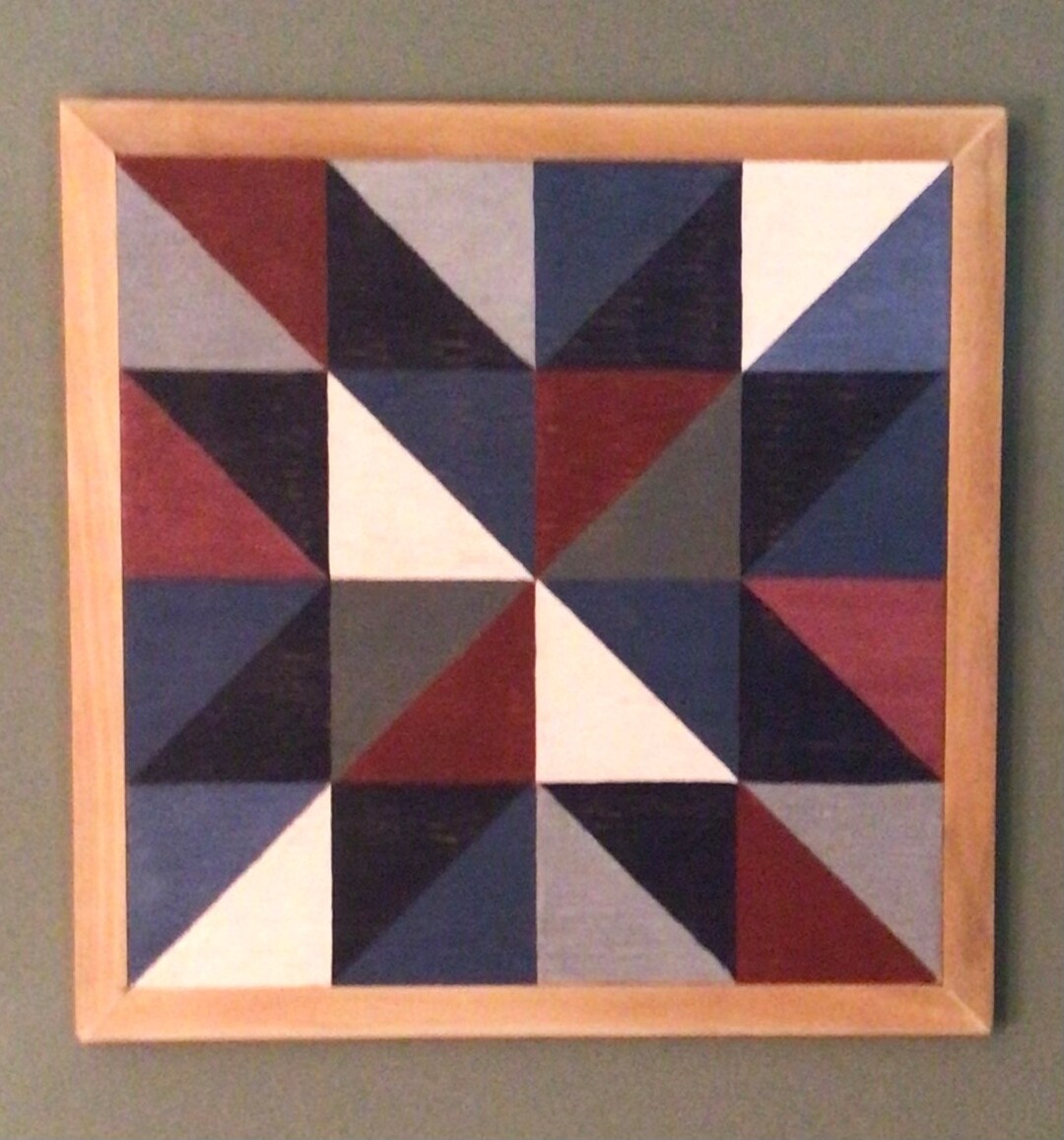 Rustic Red White Blue Barn Quilt - Etsy