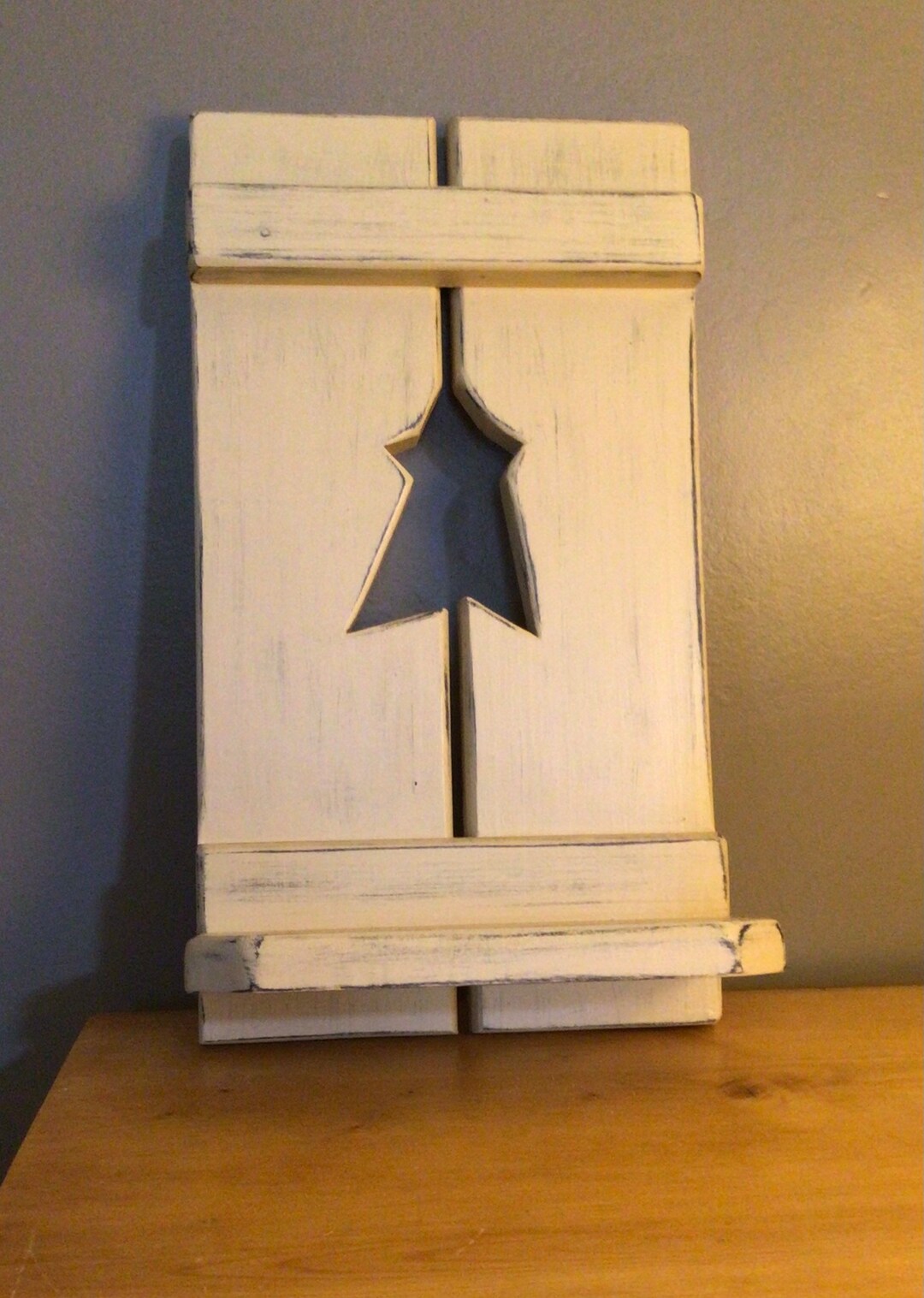 Rustic Primitive Wall Shelf With Cutout Star - Etsy