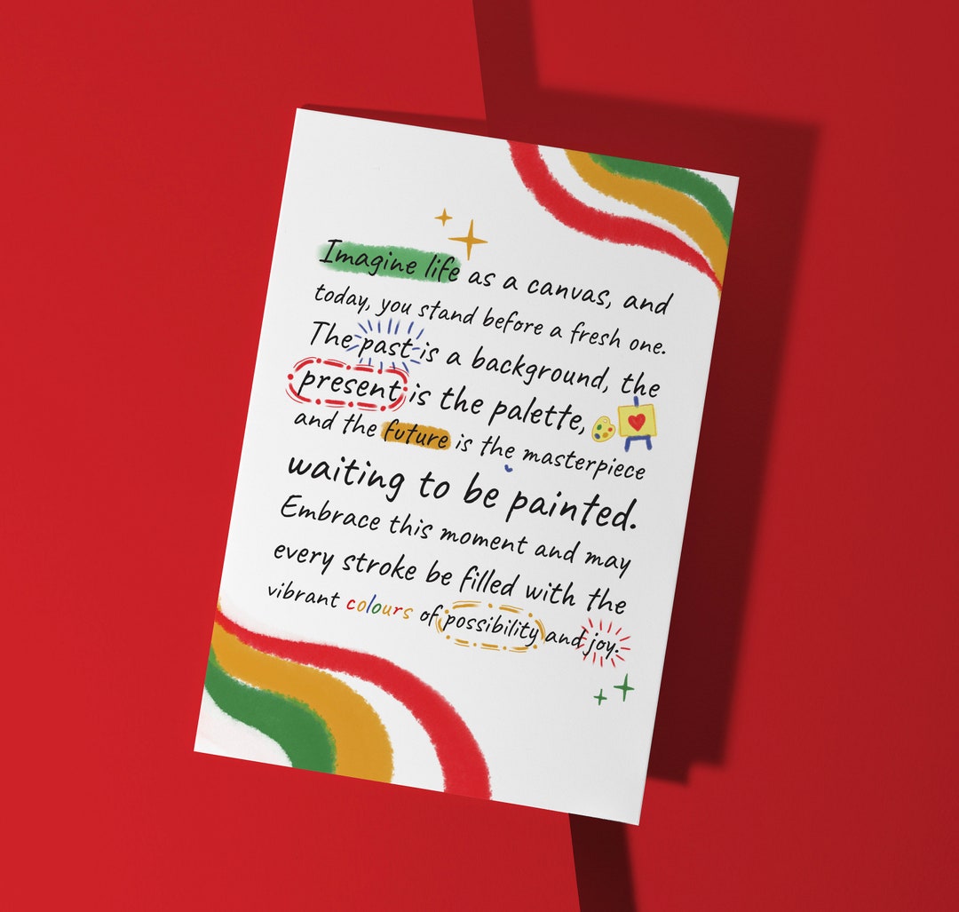 New Beginnings Cards, New Start, Fresh Start, Canvas of Possibilities ...