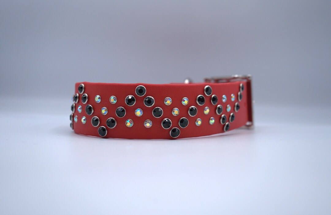 15 17 / 1.5 Red Biothane Dog Collar, Waterproof, Durable, Smell Proof ...