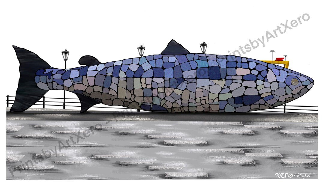 The Big Fish Belfast A4 Wall Art Print - Etsy