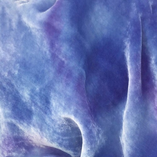 PERIWINKLE BLUE Floral Burnout Hand Dyed Silk Velvet Fabric - Etsy