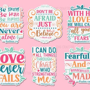 Bible Verse Sticker Bundle, Bible Verse Sticker, Bible Quotes Sticker ...