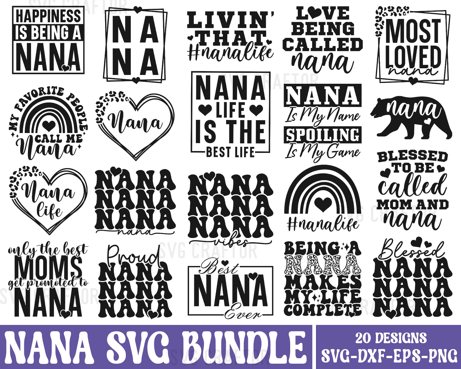 Nana svg - Etsy