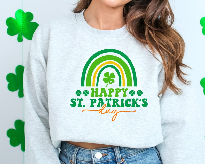 Retro St. Patrick's Day SVG Bundle: Lucky Rainbow Clover Designs ...
