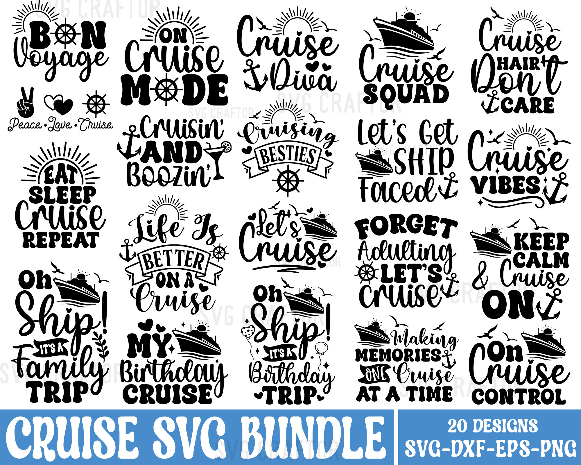 Cruise SVG Bundle: Family Trip Designs (digital Download) - Etsy