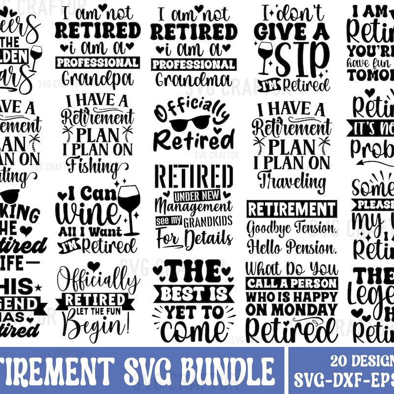 Retirement Svg - Etsy