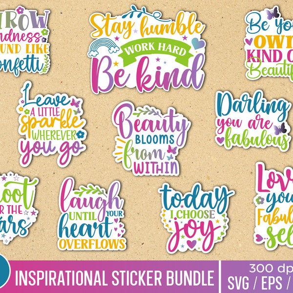 Typography Stickers - Etsy