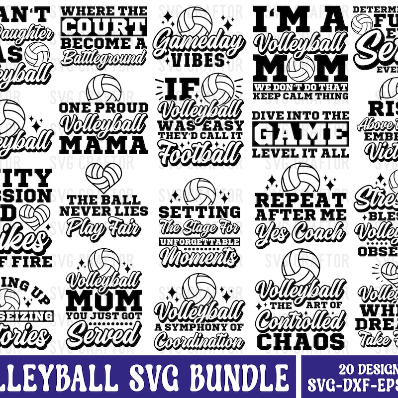 Volleyball Svg File - Etsy